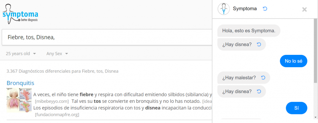 Symptoma: Symptom Checker o comprobador de síntomas