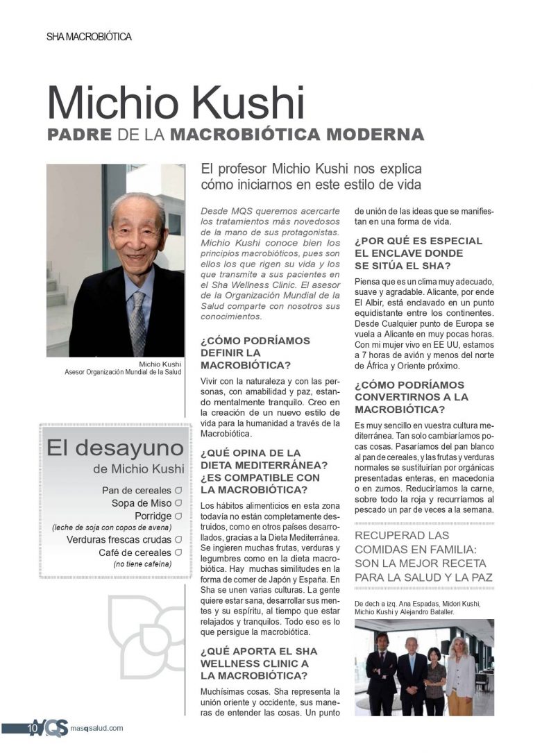 SHA Wellness: Michio Kushi, padre de la macriobiótica ~ Especial 50