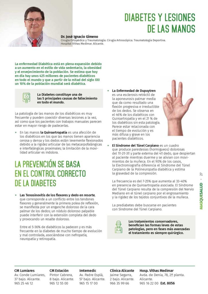 Diabetes y lesiones de las manos: cómo afecta la diabetes a tus manos
